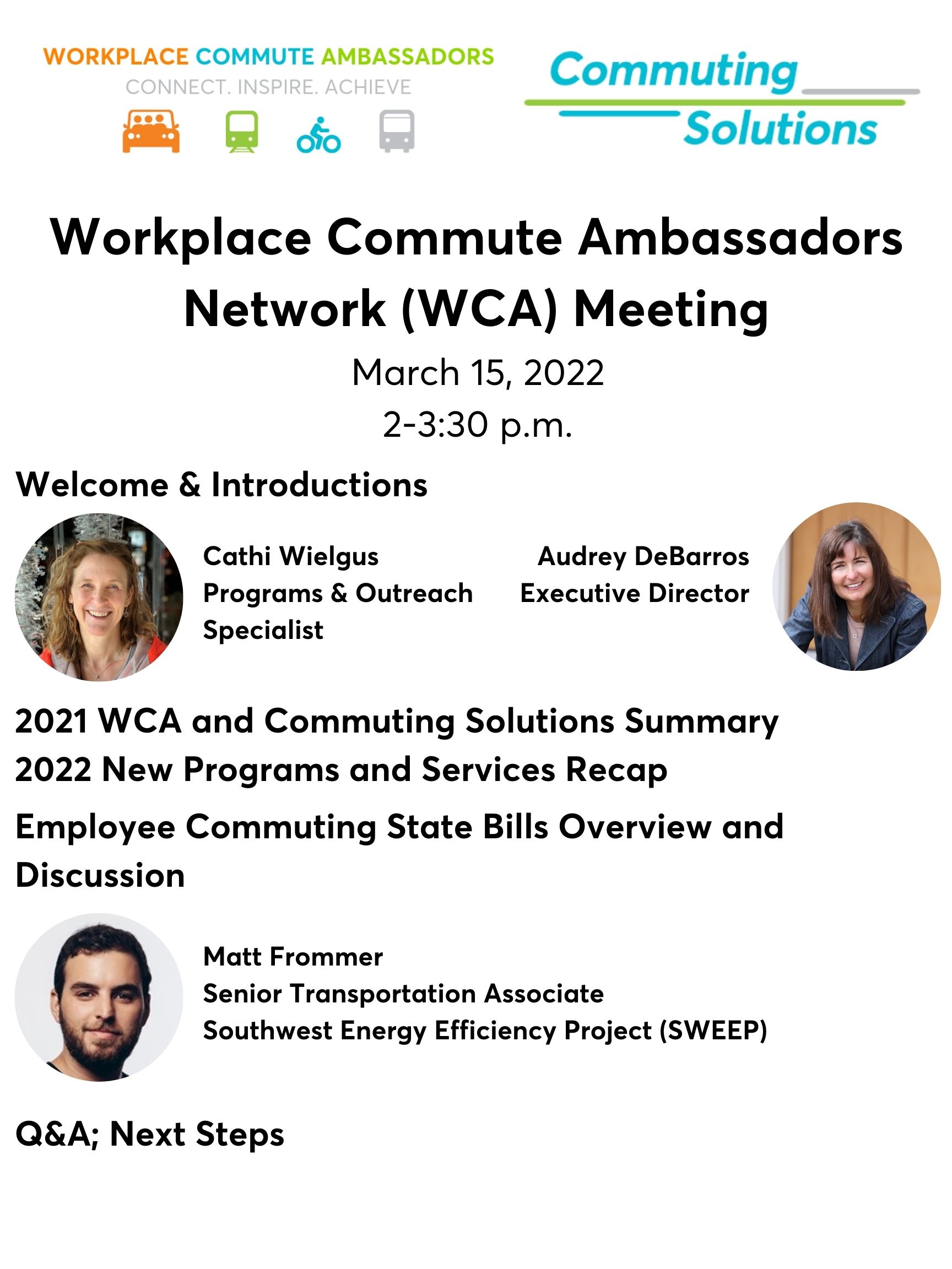 Commuting Solutions, Workplace Commute Ambassadors to Host Virtual ...